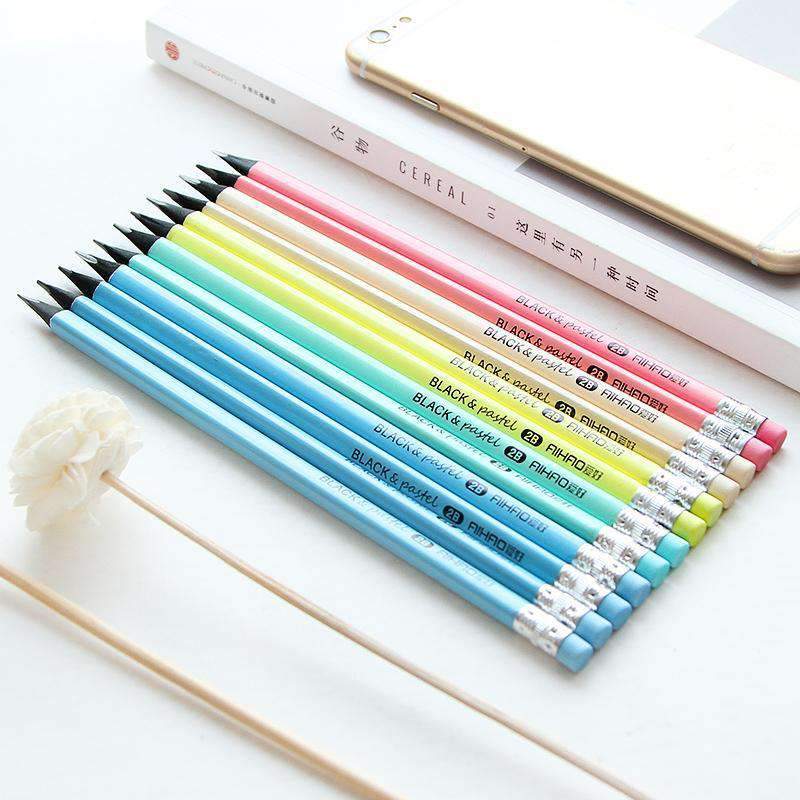 Pastel coloured Lead pencils – Raspberry Stationery