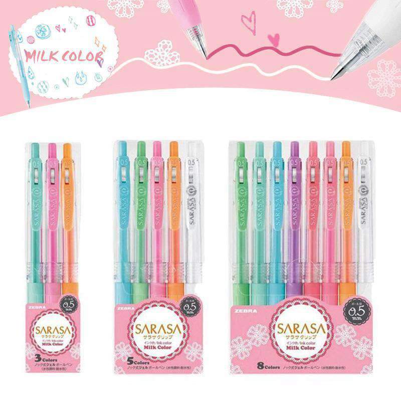 Zebra SARASA Milk Color Gel Pen Set – Raspberry Stationery