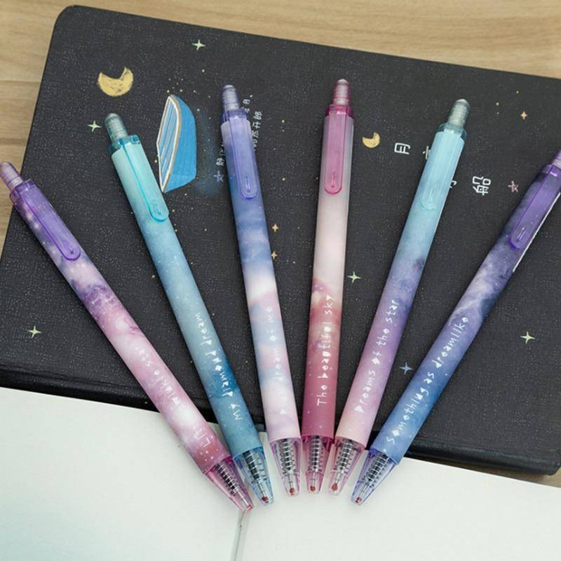 Stars + Dreams Gel Pens – Raspberry Stationery