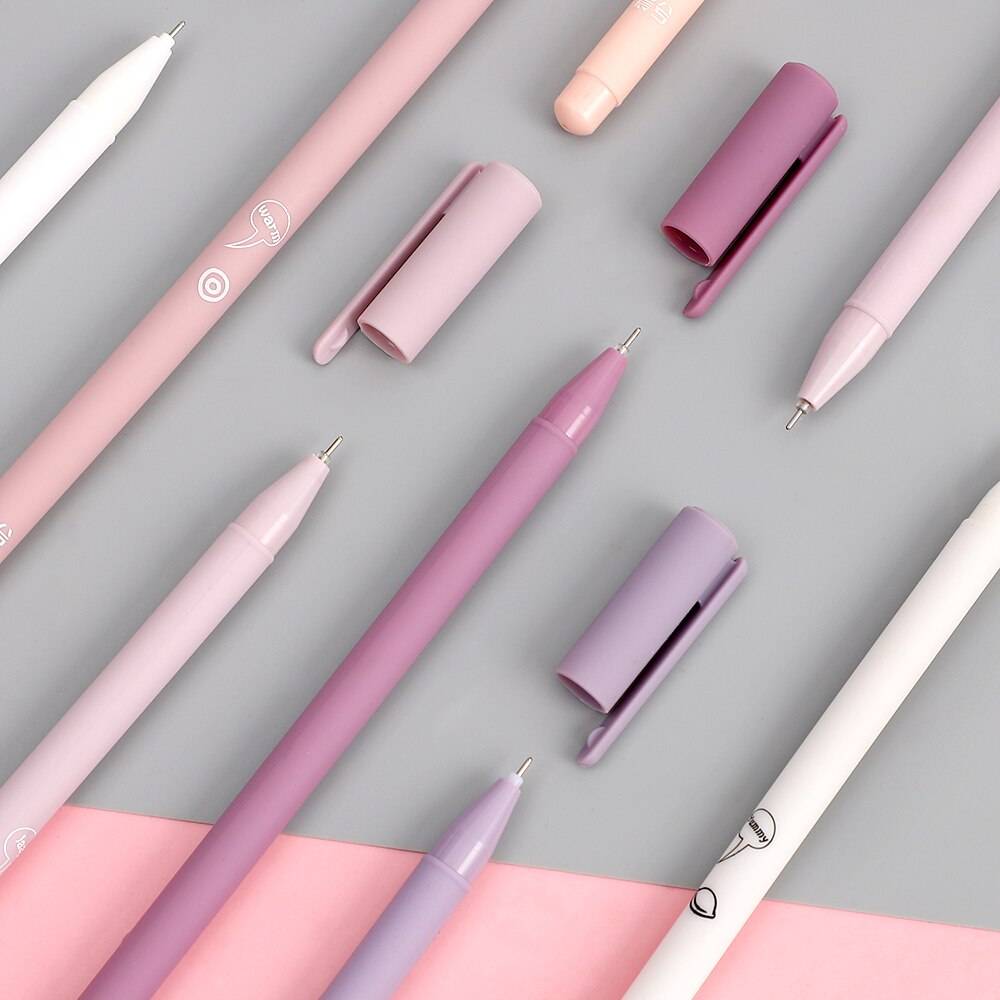 Morandi Gel Pens - Set of 6 – Raspberry Stationery