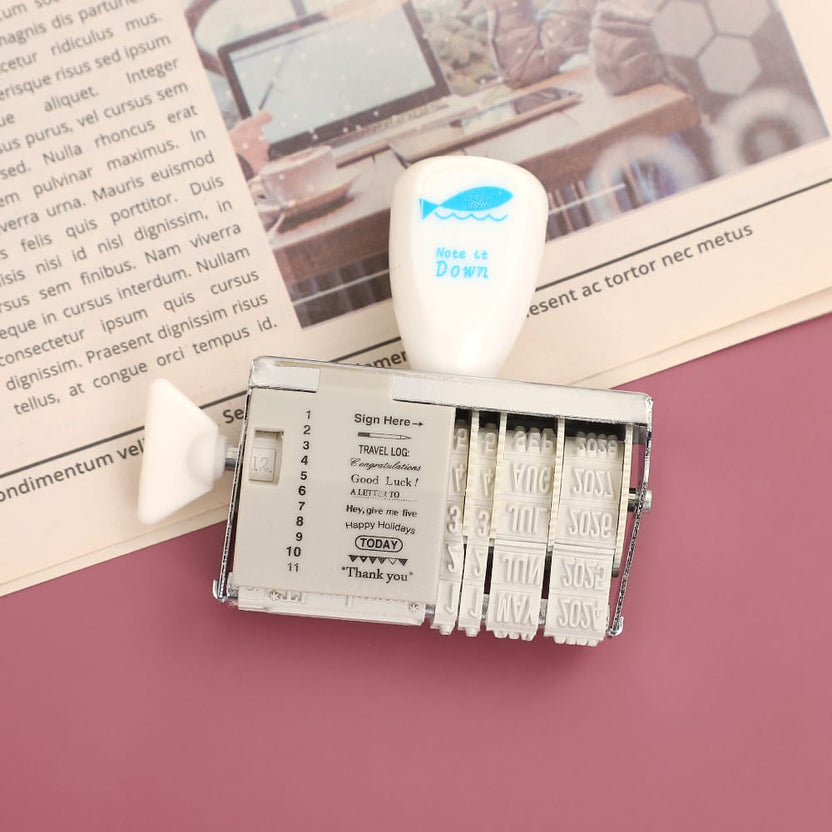 Roller Date Stamp – Raspberry Stationery